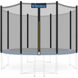 KIDUKU Trampolin Ersatznetz Ø 366 cm - 12 Stangen Sicherheitsnetz Trampolinersatznetz