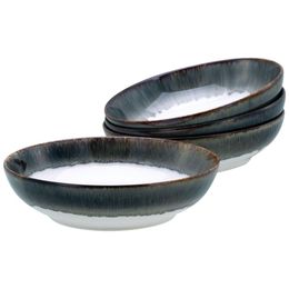 Creatable Cascade Bowls, 4-teiliges Geschirrset, Poke Bowl Set aus Steinzeug