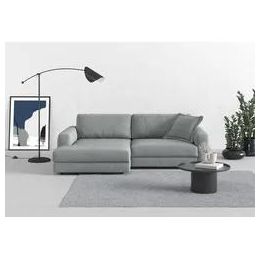 Ecksofa Trendmanufaktur "Bourbon" Sofas Gr. B/H/T: 250 cm x 84 cm x 176 cm, Struktur weich, mega-Recamiere links, grau (grey pinstripe) mit extra hohem Sitzkomfort, auch in Cord erhältlich