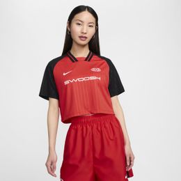 Nike Sportswear Crop Top mit kurzen Ärmeln für Damen - Rot