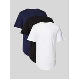 Jack & Jones T-Shirt in unifarbenem Design im 3er-Pack