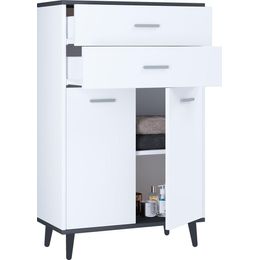 Vcm Highboard "Lindas" Weiß/Anthrazit