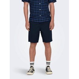 Only & Sons ONLY & SONS Chinoshorts Leichte Stoff Shorts Bermuda Hose ONSLINUS 5058 in Dunkelblau