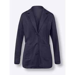 WITT Damen Sweatblazer am &Auml;rmel gerafft, marine, Gr&ouml;&szlig;e 42
