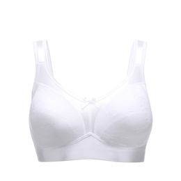 WITT Damen BH ohne B&uuml;gel in Satin-Optik, wei&szlig;, Gr&ouml;&szlig;e 95E