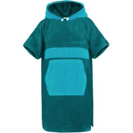 Normani Bademantel kurz ' Surfer Poncho ' Damen Gr&ouml;&szlig;e XL/XXL petrol