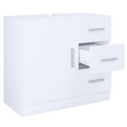 Vcm Waschbeckenunterschrank Zalo XL mit 3 Schubladen Weiß