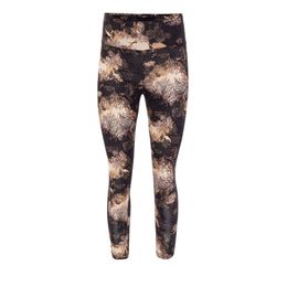 Anou Anou Leggings Damen Gr&ouml;&szlig;e L hellbraun / dunkelbraun / schwarz