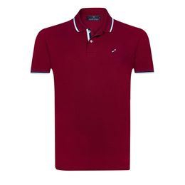 Jacey Quinn Poloshirt Kurzarm Herren Gr&ouml;&szlig;e XL dunkelblau / dunkelrot / wei&szlig;