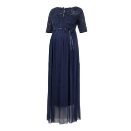 MAMALICIOUS Umstand Abendkleid 'MIVANA' Damen Gr&ouml;&szlig;e 42 navy Winterkleid