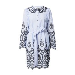 MUNTHE Kleid 'OCINA' Damen Gr&ouml;&szlig;e 34 blau / schwarz / wei&szlig; Sommerkleid