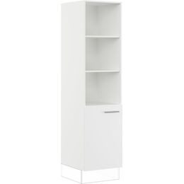 Seitenschrank IMPULS KÜCHEN ""Valencia", Breite/Höhe: 50/190,7 cm" Schränke Gr. B/H/T: 50 cm x 190,7 cm x 57,6 cm, links, 1 St., weiß Seitenschränke vormontiert, mit Drehtür, verstellbaren Fachböden