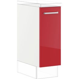 Auszugsunterschrank IMPULS KÜCHEN ""Turin", Breite/Höhe: 30/72,3 cm, mit Soft-Close" Schränke Gr. B/H/T: 30 cm x 72,3 cm x 57,9 cm, Rot Hochglanz, rot (rot hochglanz) Küchenunterschrank vormontiert, mit Auszug