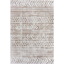 Teppich NORTHRUGS "BIRI Wendeteppich" Teppiche Gr. B/L: 200 cm x 290 cm, 5 mm, 1 St., weiß (linen white) In-& Outdoor, Wetterfest, Balkon, Garten, Wohnzimmer, Wasserfest, Boho