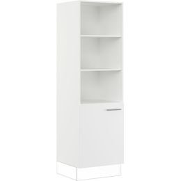 Seitenschrank IMPULS KÜCHEN ""Valencia", Breite/Höhe: 60/190,7 cm" Schränke Gr. B/H/T: 60 cm x 190,7 cm x 57,6 cm, links, 1 St., weiß Seitenschränke vormontiert, mit Drehtür, verstellbaren Fachböden