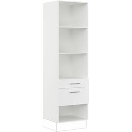 Seitenschrank IMPULS KÜCHEN ""Valencia", Breite/Höhe: 60/205,1 cm, mit Soft-Close" Schränke Gr. B/H/T: 60 cm x 205,1 cm x 57,6 cm, weiß vormontiert, mit Schubkasten, Auszug, verstellbaren Fachböden