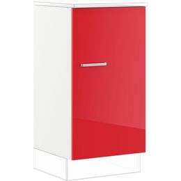 Kochfeldumbauschrank IMPULS KÜCHEN ""Turin", Breite/Höhe: 60/104,3 cm", rot (rot hochglanz), B:60cm H:104,3cm T:57,9cm, Holzwerkstoff, Schränke, vormontiert, mit Drehtür