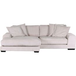 Ecksofa GUTMANN FACTORY, beige (natur), B:280cm H:57cm T:190cm, 100% Polyester, Sofas, Ecksofa