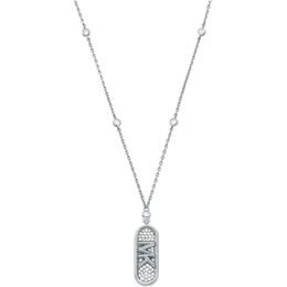 Kette mit Anhänger Michael Kors "Schmuck Geschenk Silber 925 Halsschmuck PAVÉ EMPIRE LINK, MKC1729CZ" Halsketten Gr. Silber 925 (Sterlingsilber), Länge: 45,5 cm, silberfarben (silberfarben, kristallweiß) Damen Ketten mit Anhänger Zirkonia (synth.)