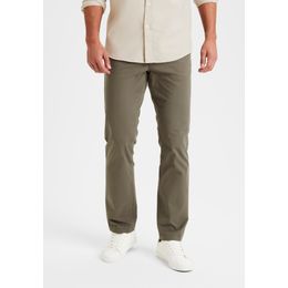 H.I.S. Chinohose H.I.S "regular-fit" Gr. 36, Länge 32, grün (khaki) Herren Hosen Business lange Hose, aus elastischer Baumwoll-Qualität