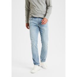 5-Pocket-Jeans Buffalo "Straight-fit" Gr. 32, Länge 34, blau (light, blue, denim) Herren Jeans 5-Pocket-Jeans mit normaler Bundhöhe, aus elastischer Denim-Qualität