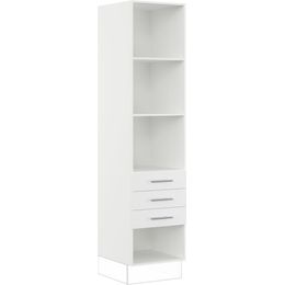 Seitenschrank IMPULS KÜCHEN ""Valencia", Breite/Höhe: 50/205,1 cm, mit Soft-Close" Schränke Gr. B/H/T: 50 cm x 205,1 cm x 57,6 cm, weiß Seitenschränke vormontiert, mit Schubkästen, verstellbaren Fachböden