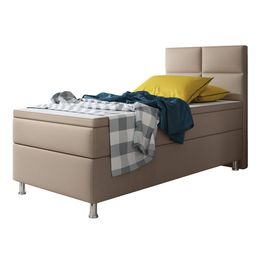 Boxspringbett Miami 90x200 cm Kunstleder Muddy