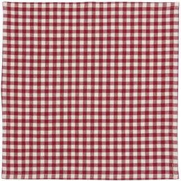 IB Laursen Stoffserviette mit naturfarbigen Karos, 40 x 40 cm, rot