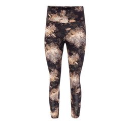 Anou Anou Leggings Damen Größe L hellbraun / dunkelbraun / schwarz