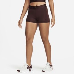 Nike Pro Shorts mit mittelhohem Bund für Damen (ca. 7,5 cm) - Braun