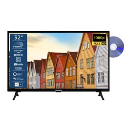 Telefunken XF32SN550SD 32 Zoll Fernseher / Smart TV (Full HD, HDR, Triple-Tuner, DVD-Player) - Inkl. 6 Monate H