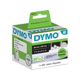 Dymo LabelWriter Adressetiketten (Groß) | 36 mm x 89 mm | Rolle mit 260 Etiketten | selbstklebend