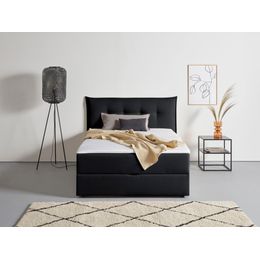 Boxbett Andas "Kederleicht", grau (anthrazit), B:175cm L:213cm, Komplettbetten, Boxspringbett, inklusive Bettkasten & Topper, in 4 Breiten und 2 Härtegraden