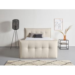 Boxbett Andas "Kederleicht", beige, B:175cm L:226cm, Komplettbetten, Boxspringbett, inklusive Fußteil, Bettkasten & Topper, in 4 Breiten und 2 Härtegraden