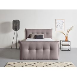 Boxbett Andas "Kederleicht", grau, B:175cm L:226cm, Komplettbetten, Boxspringbett, inklusive Fußteil, Bettkasten & Topper, in 4 Breiten und 2 Härtegraden