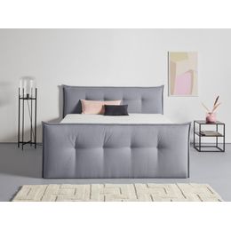 Boxbett Andas "Kederleicht", grau, B:205cm L:226cm, Komplettbetten, Boxspringbett, inklusive Fußteil, Bettkasten & Topper, in 4 Breiten und 2 Härtegraden