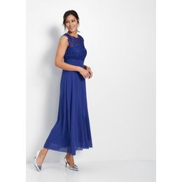 bonprix Maxikleid mit Spitze, blau