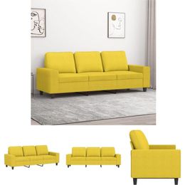 3-Sitzer-Sofa Hellgelb 180 cm Stoff - Sofas - Gelb - The Living Store