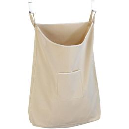 Ber-Tür Wäschesammler Canguro Beige, 65 l, Beige, Baumwolle beige, Edelstahl rostfrei silber - beige - Wenko