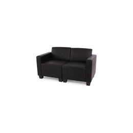 MCW Modular 2-Sitzer Sofa Couch Moncalieri, Kunstleder ~ schwarz