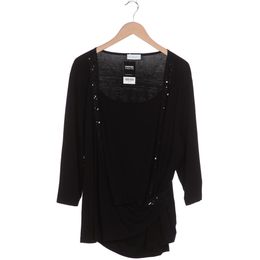 Ulla Popken Damen Langarmshirt, schwarz, Gr. 50