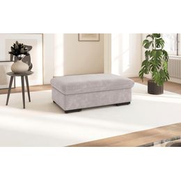 Sit & More Polsterhocker SIT & MORE "Alcudia", silber, B:101cm H:43cm T:68cm, 98% Polyester, 2% Polyamid, Hocker, Polsterhocker