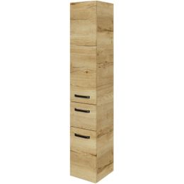 Hochschrank SAPHIR "Serie 4010 Badschrank 30 cm breit, mit 2 Türen und 1 Schublade" Schränke Gr. B/H/T: 30 cm x 168 cm x 33 cm, 2 St., braun (halifa x eiche quer nachbildung) Bad-Hochschränke 3 Glas-Einlegeböden, Badezimmer-Hochschrank inkl. Türdämpfer