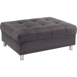 Hocker MR. COUCH "Tobi" Gr. B/H/T: 105 cm x 40 cm x 70 cm, Struktur, Mit Kaltschaum-Hocker, grau (anthrazit) Polsterhocker Hocker wahlweise mit Kaltschaum (140kg BelastungSitz)