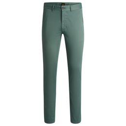 Chinohose BOSS Orange "Chino_slim" Gr. 32, Länge 32, grün (open green341) Herren Hosen mit Gesäßtaschen