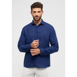 Langarmhemd Eterna "MODERN FIT" Gr. 42, Normalgrößen, blau (navy) Herren Hemden