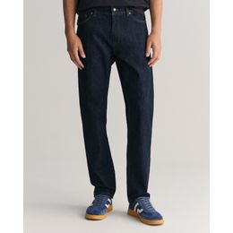 Regular-fit-Jeans Gant "REGULAR JEANS" Gr. 31, Länge 34, blau (dark blue) Herren Jeans