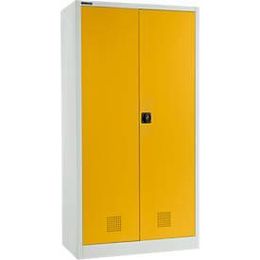 Schäfer Shop Schäfer Shop Select Gefahrstoffschrank MSI-US2509, Stahl, B 950 x T 500 x H 1935 mm Belüftungsschlitze, 4 Wannen à 18 l