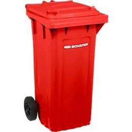 Schäfer Shop SSI Schäfer Mülltonne PRO 120 WAVE, 120 l, fahrbar, rot