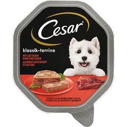 CESAR® Hunde-Nassfutter mit saftigem Rind & Leber 14x 150,0 g